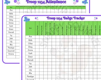 Daisy Girl Scout Meeting Attendance Tracker: Printable Sign-in Template ...