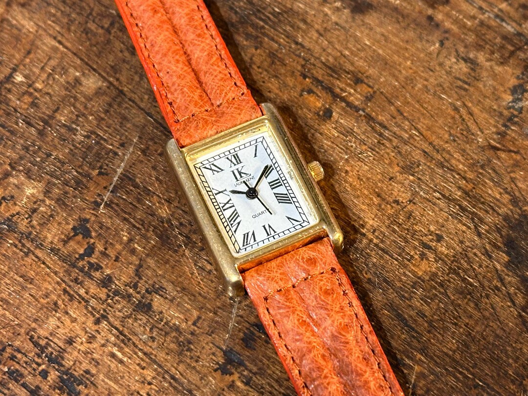 Laura Kent Vintage Tank Watch - Women's Gold Color Quartz Timepiece ...