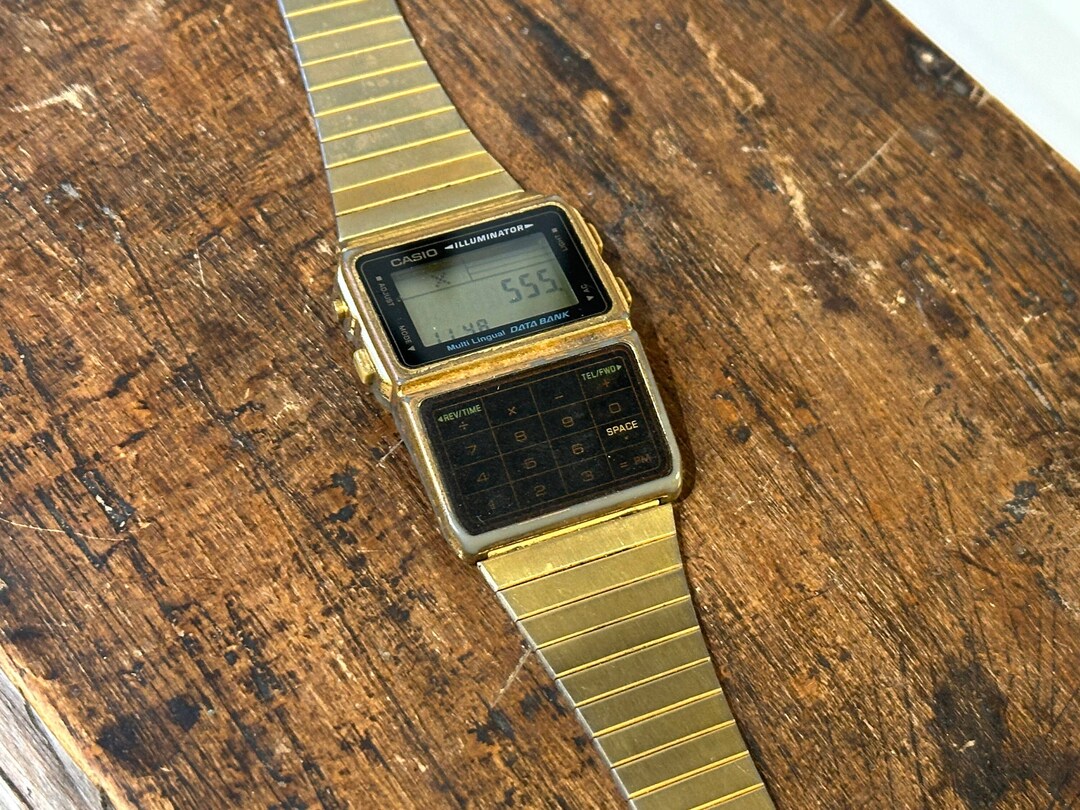 CASIO Vintage DBC-611G Gold Digital Watch Calculator Watch - Etsy