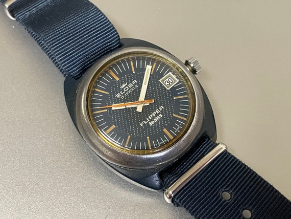 Eloga Flipper Jeans Vintage Diver Watch Rare Mechanical - Etsy