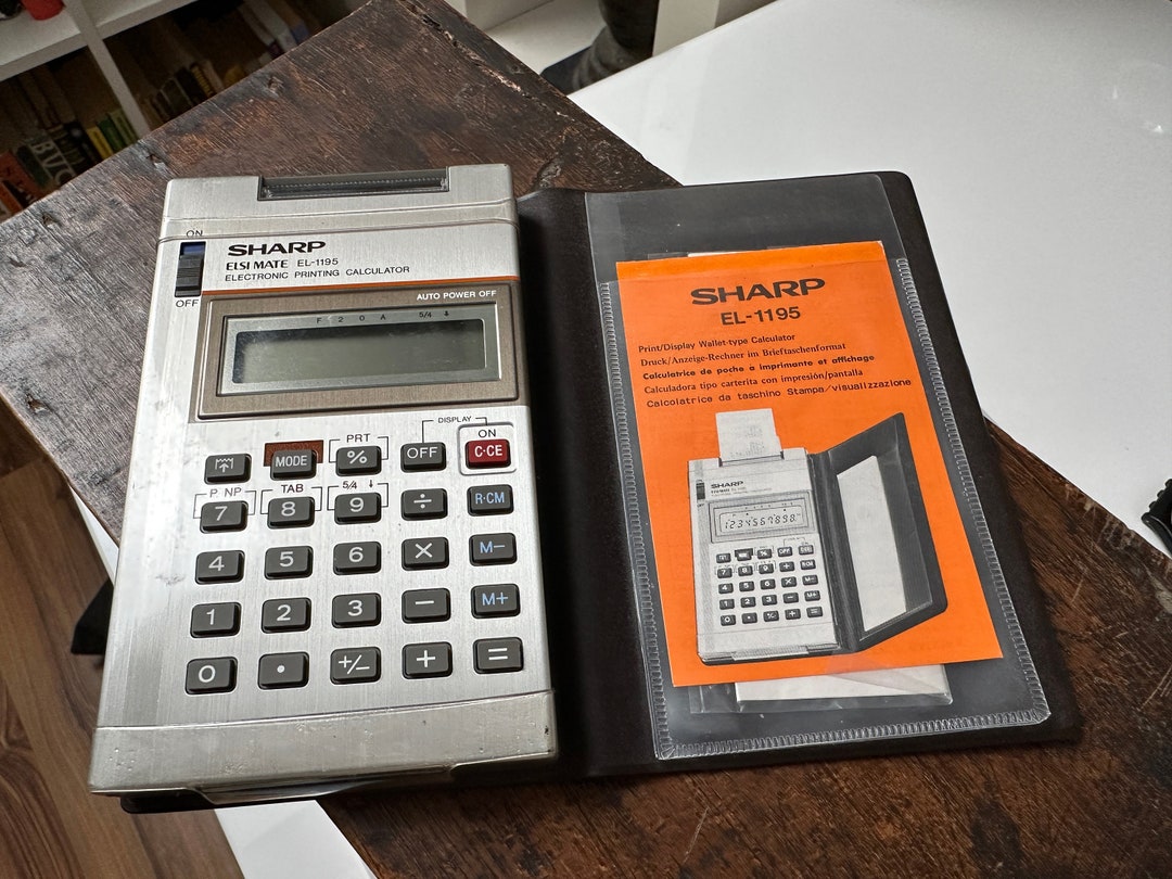 1970s SHARP EL-1195 Dual Power WRITING Calculator - Etsy