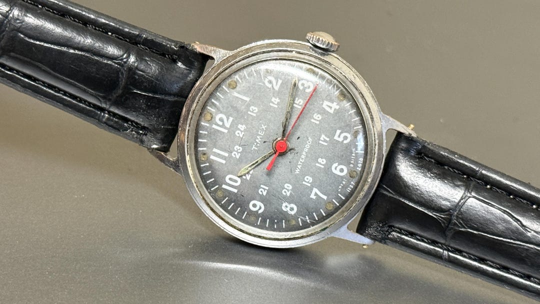 Timex Military Trench Watch Vintage 31mm Patina Dial Tropical - Etsy