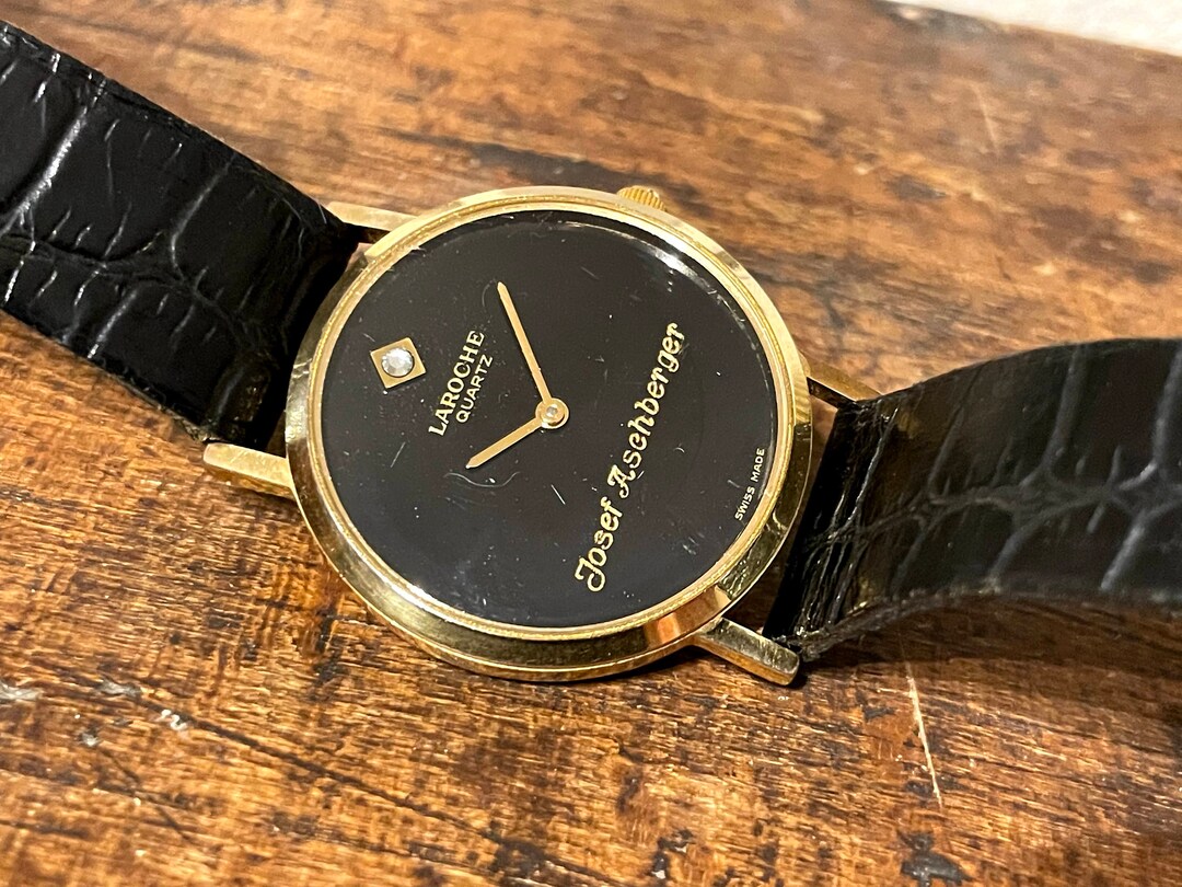 Laroche Quartz Vintage Gold Plated Mens Watch Superb Dial - Etsy