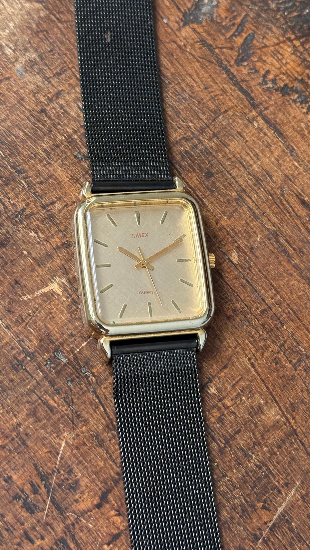 Vintage Timex Quartz Gold Tone Tank Watch - Etsy