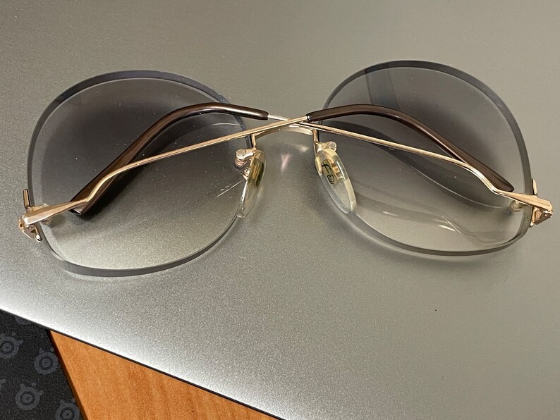 Flair Superb Rimless Glasses Blue Stone Fashion Designer - Etsy