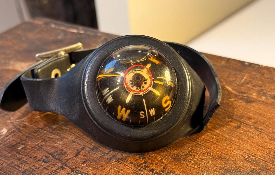 Vintage Military Compass Aqua-lung Us Divers Wrist Watch - Etsy