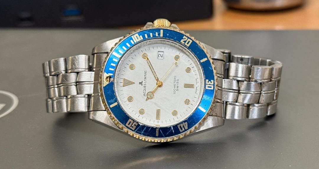 Jacques Lemans Diver Men's Watch 40mm Quartz Swiss Made 100m Waterproof ...