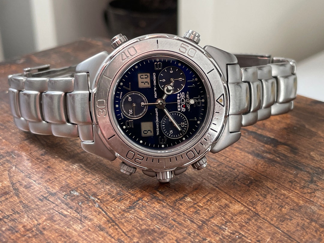 Sector 450 chronographe eta 251.265 analogique numérique superbe montre ...