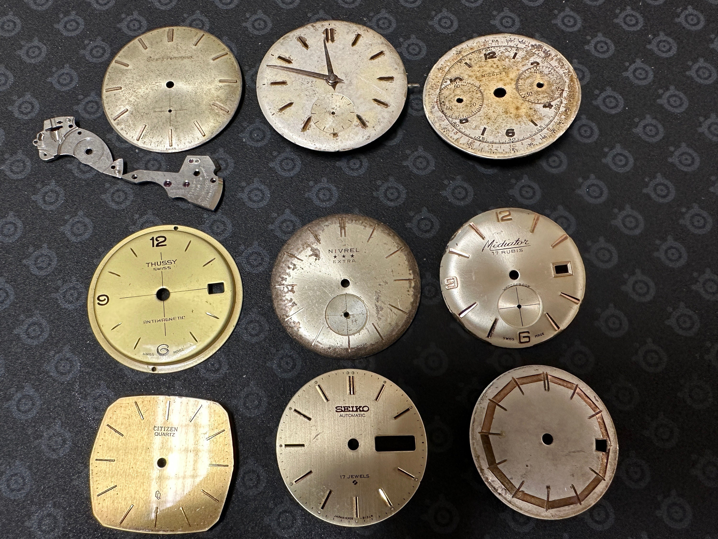 Vintage Watch Dial Girard Perregaux Chronograph Nicolet Roamer Seiko ...