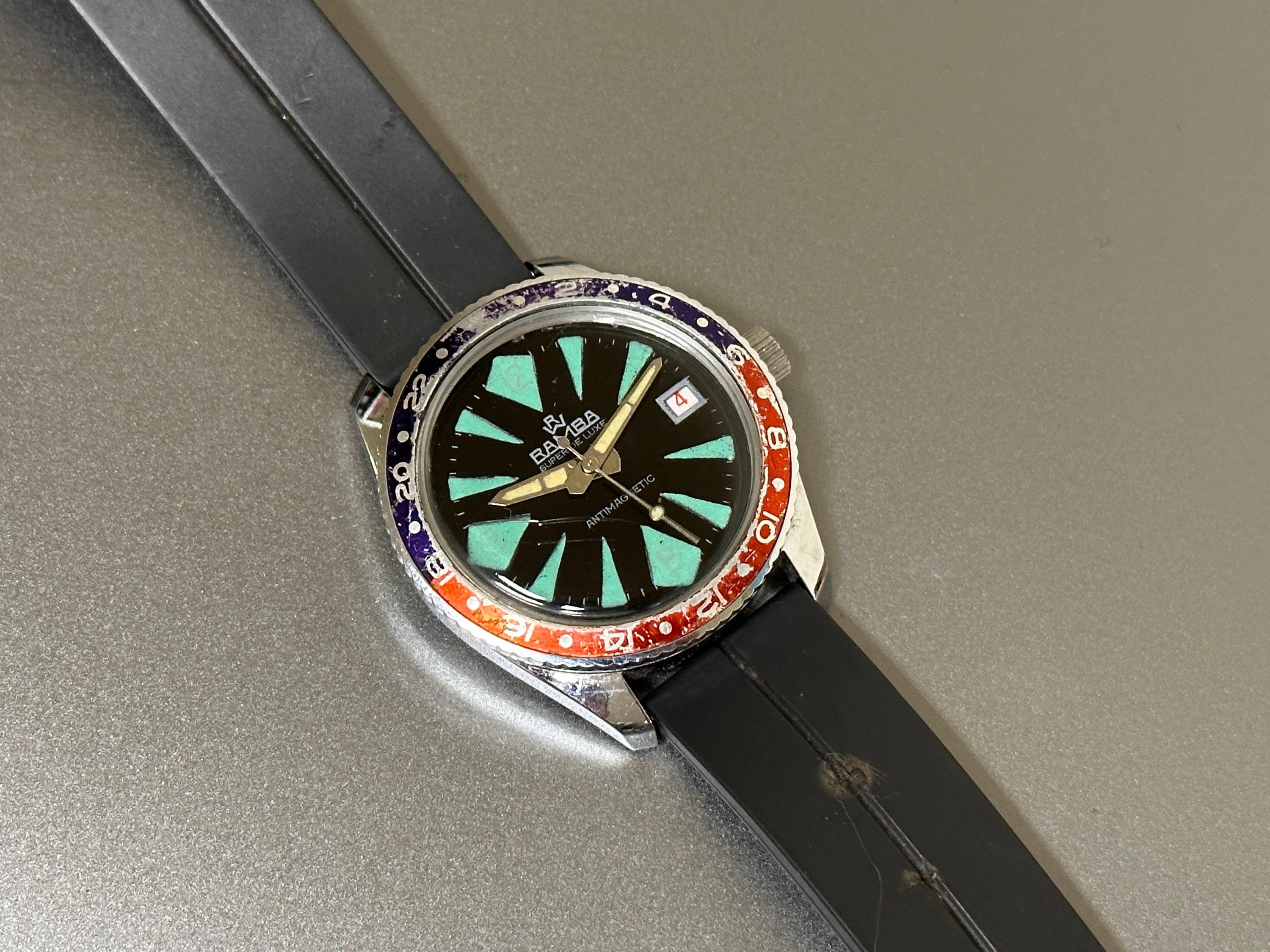 Ramba Super Deluxe Vintage Mechanical Man Diver Watch 37mm - Etsy