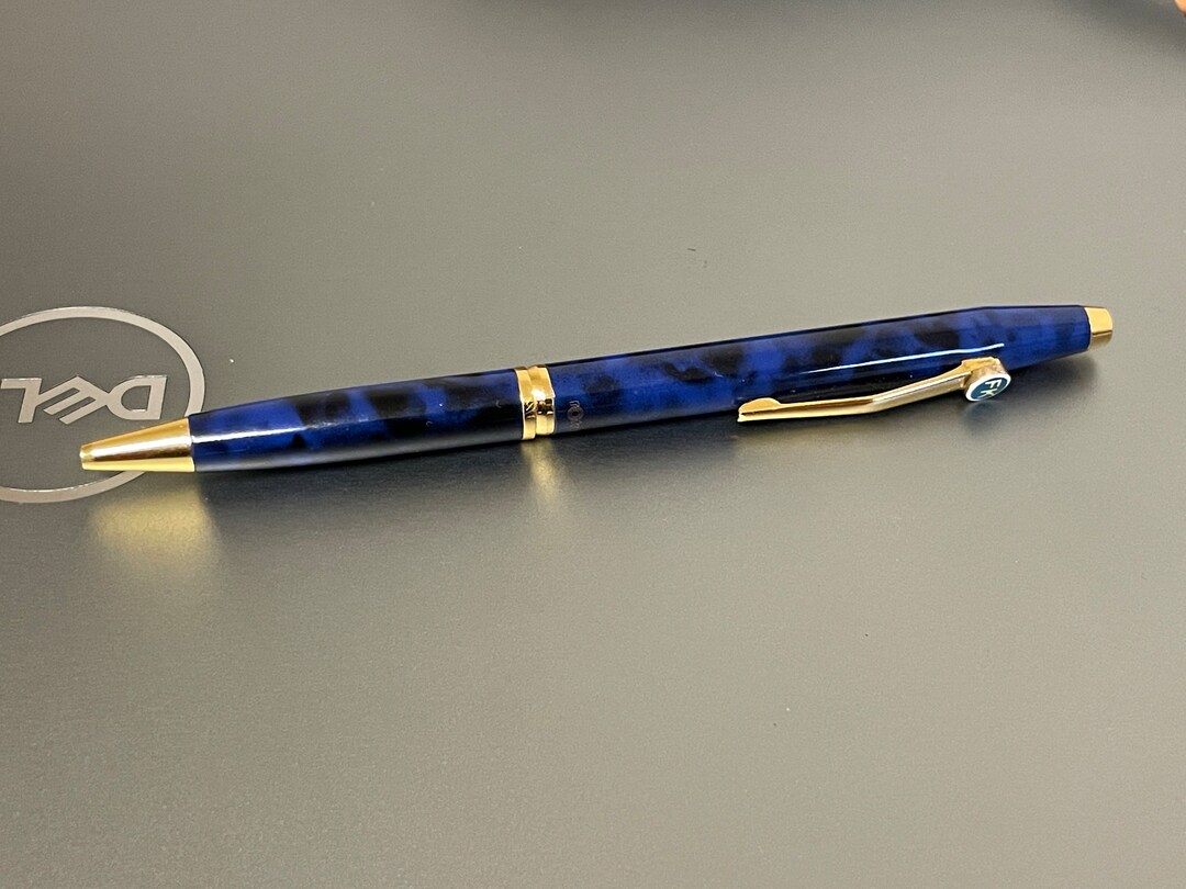 Rare Rotring Side Knock Ballpoint Pen in Blue-marble - Etsy