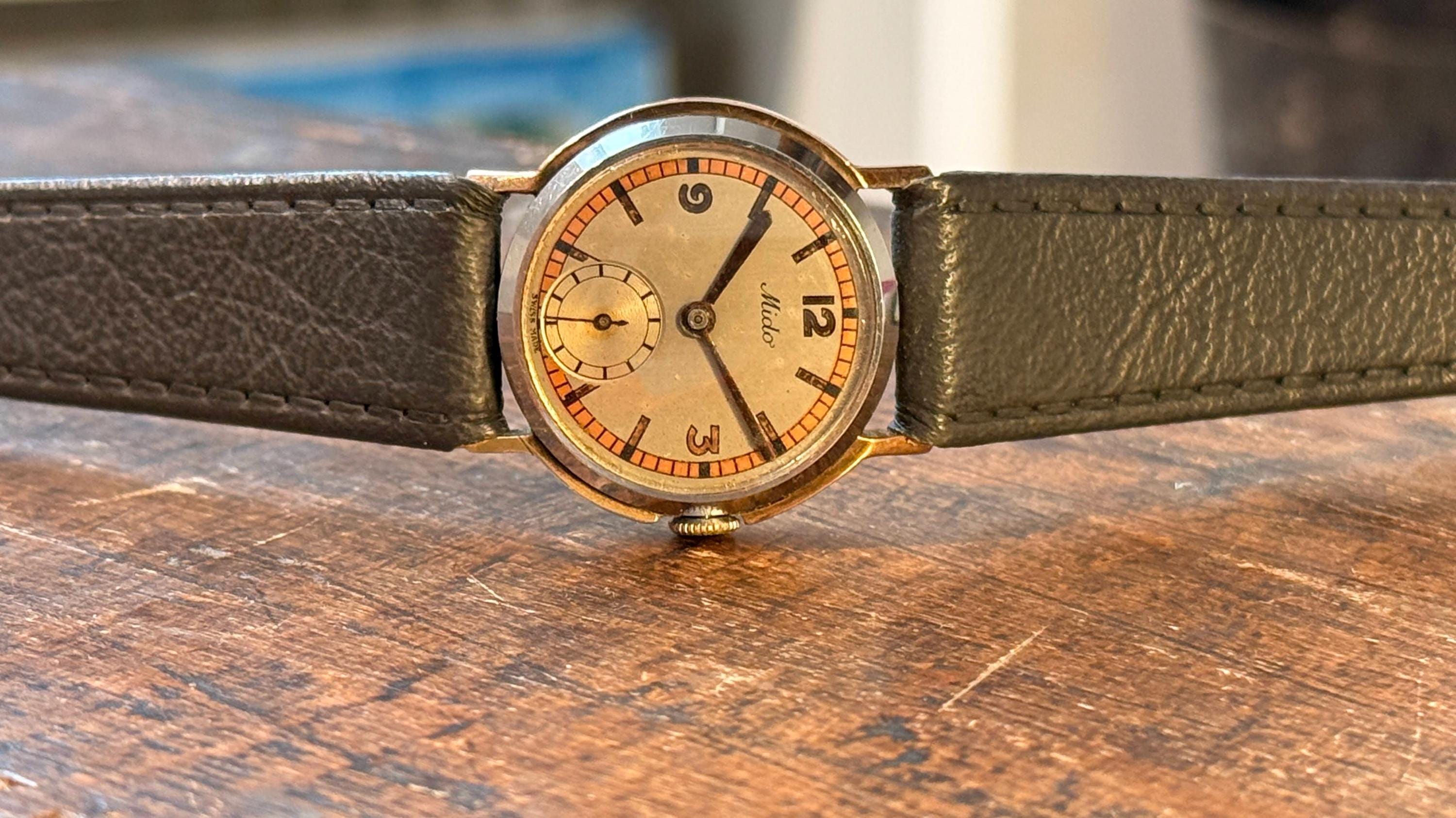 Vintage Mido Multifort Mechanical Watch 29mm Sector Dial, Collectible ...