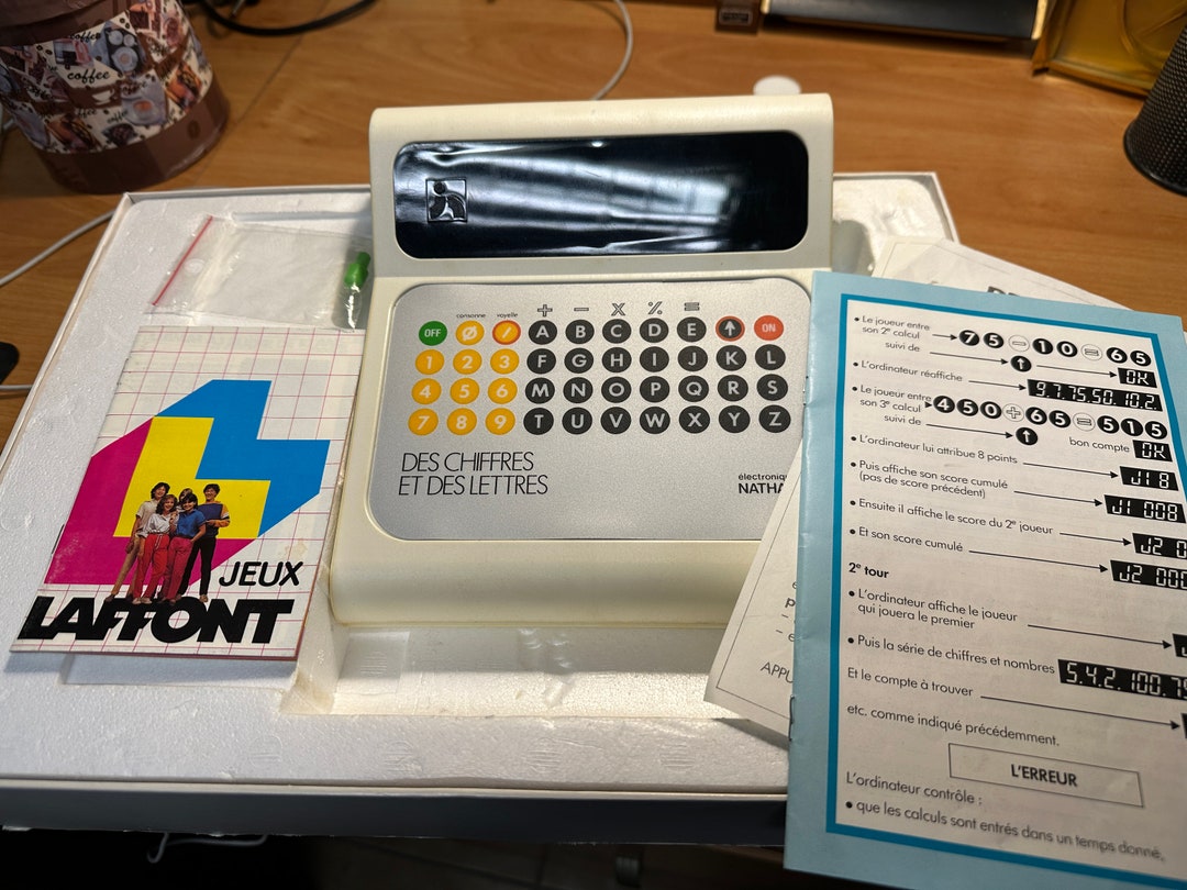 Vintage Nathan Electronic Game Computer With Letters and Numbers, Rare ...