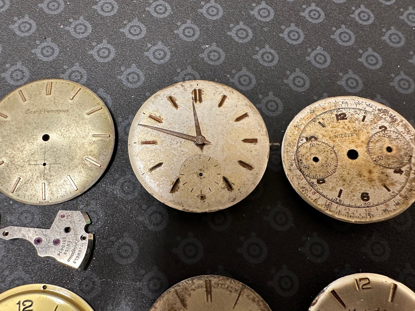 Vintage Watch Dial Girard Perregaux Chronograph Nicolet Roamer Seiko ...