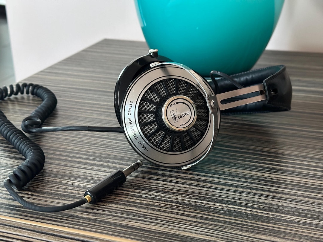 Vintage Dero D-560 Stereo Headphones Wired Coiled Cable - Volume ...