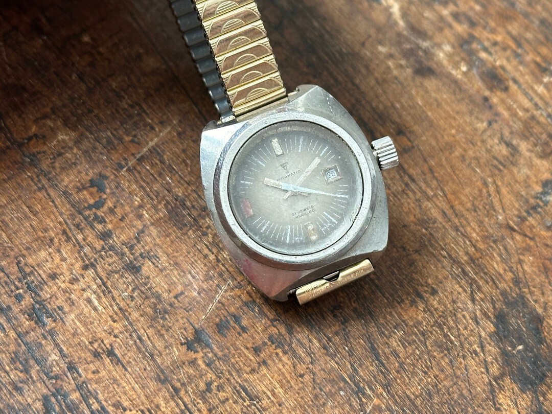 Vintage Automatic Lady Diver Watch ETA 2651 Fayat Stainless Steel Case ...