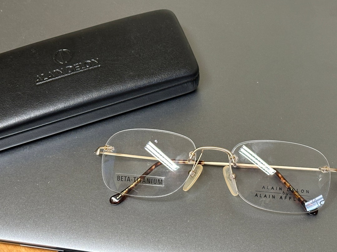 Alain Delon Beta Titanium Glasses Frame Eyeglasses Black AD9 55/18/26 ...