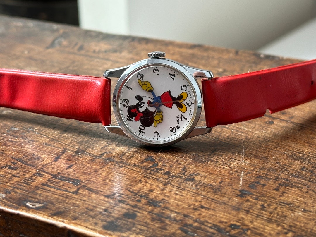 Superb Vintage WDP Mickey Minnie Mouse Swiss Made Watch Manual Wind ...