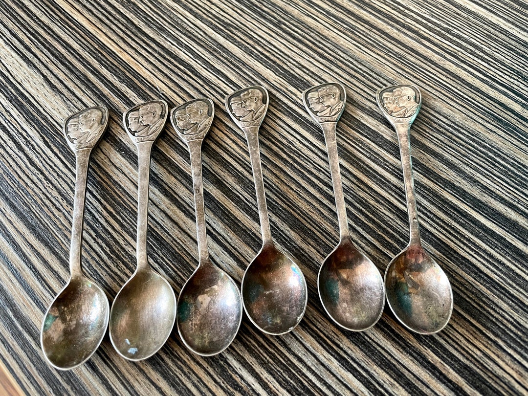 Silver Spoons Set of 6 Pcs, Vintage Belgium Pain Expo Brood 1960 ...