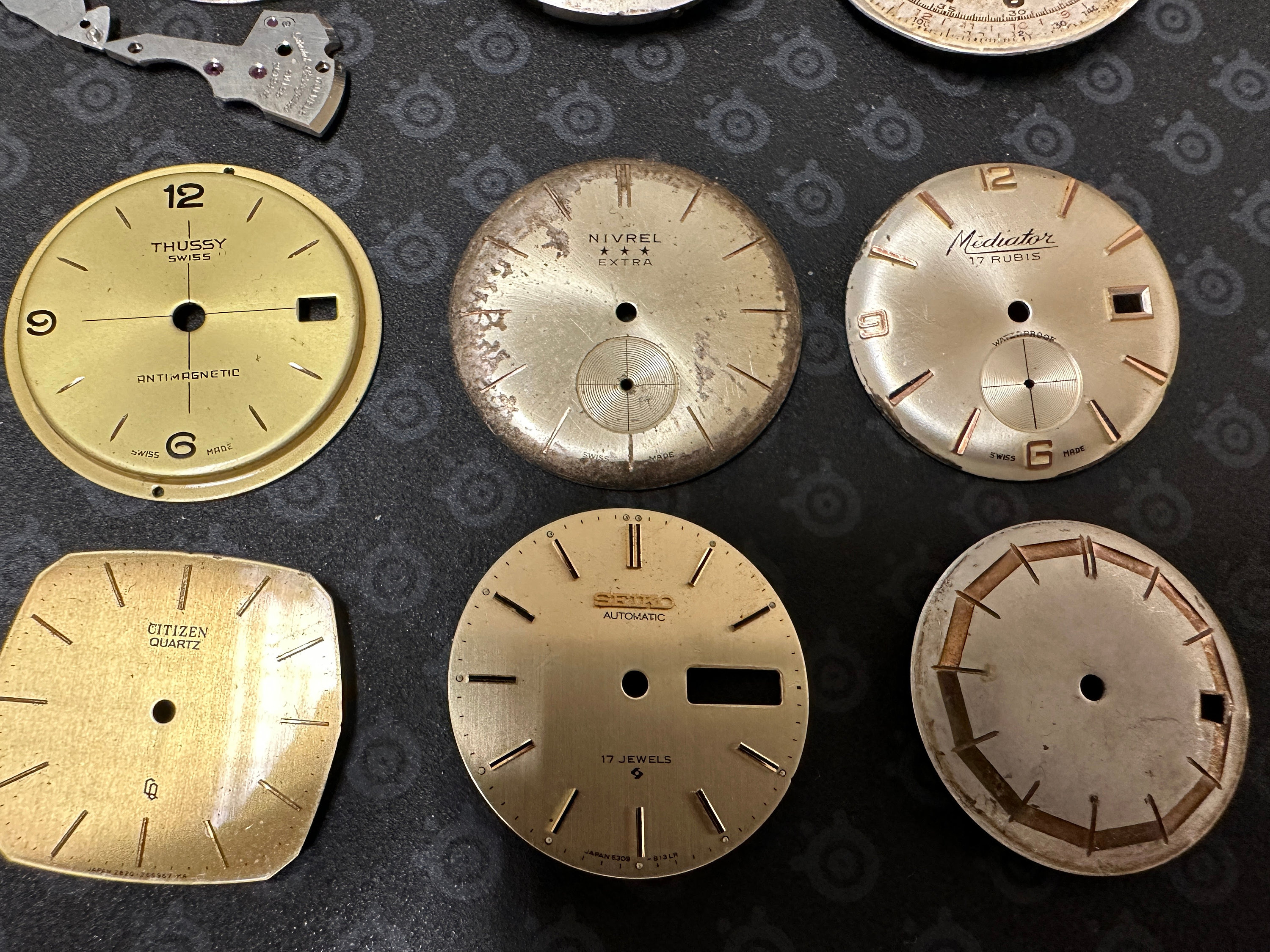 Vintage Watch Dial Girard Perregaux Chronograph Nicolet Roamer Seiko ...