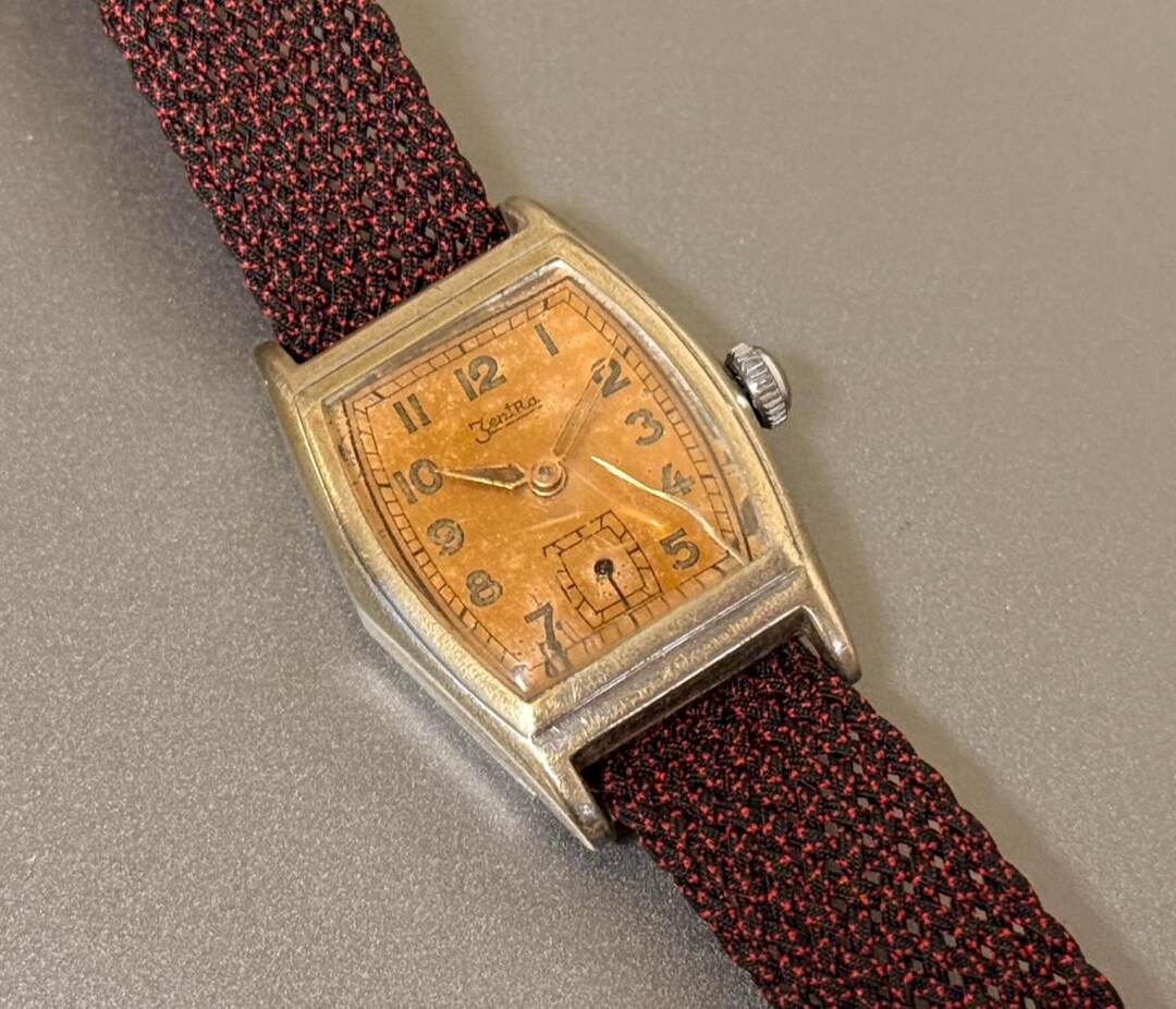 Vintage Zentra Art Deco Tank Watch 1950s Mechanical German Wristwatch ...