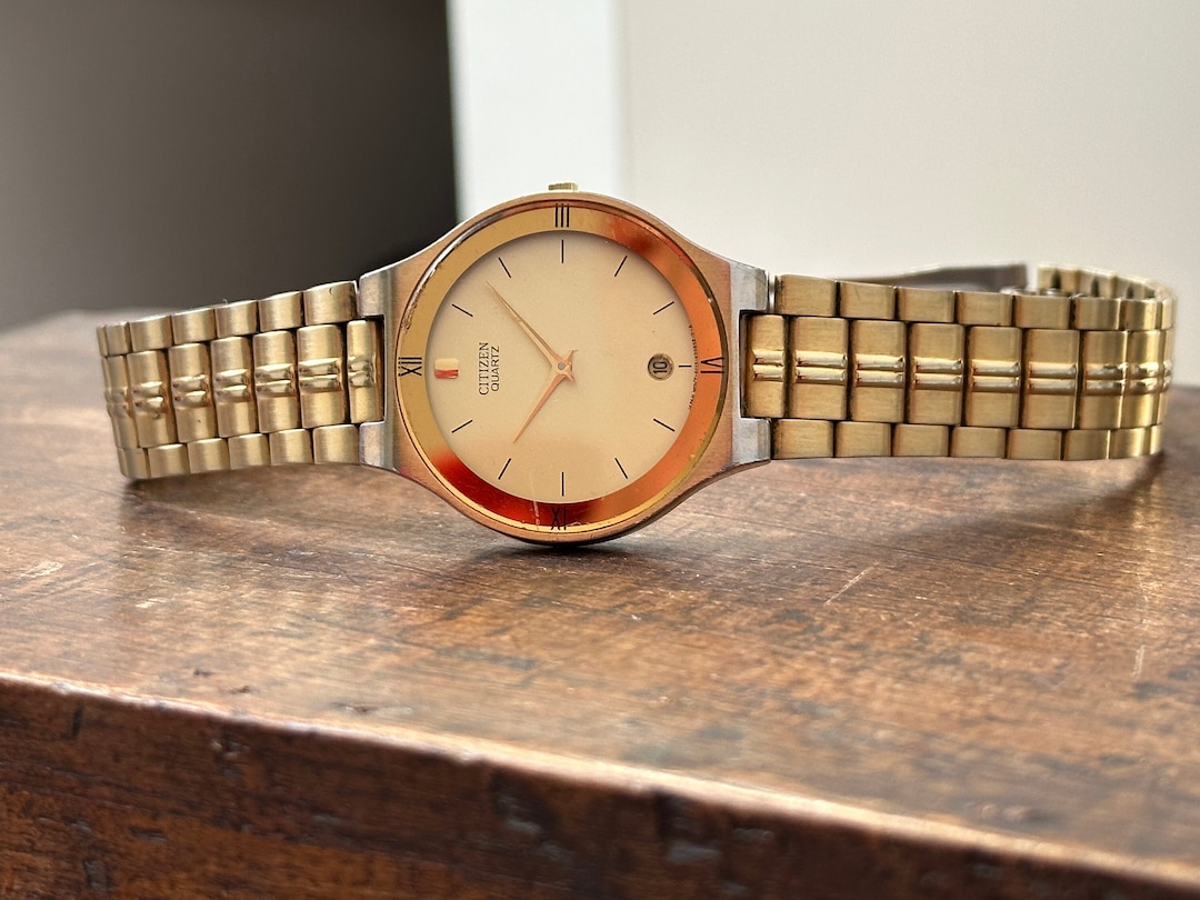 Citizen Man Gold Color Dress Watch Minimalist Style Superb 6115 K06819 ...