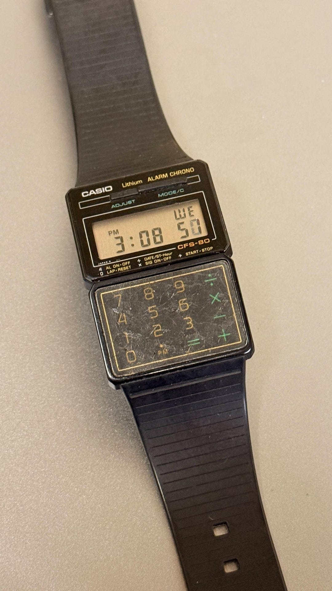 Casio CFS-80 Japan Calculator Watch Module 438 Vintage Nerd Data Bank ...