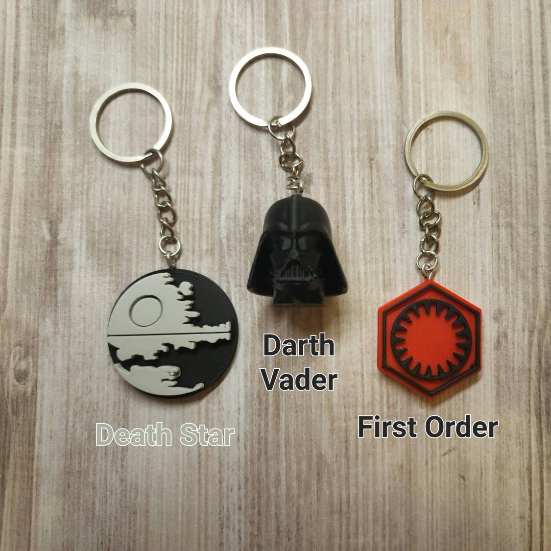Star Wars Keychains 3d Printed, Backpack Charms, Custom Color Choices ...