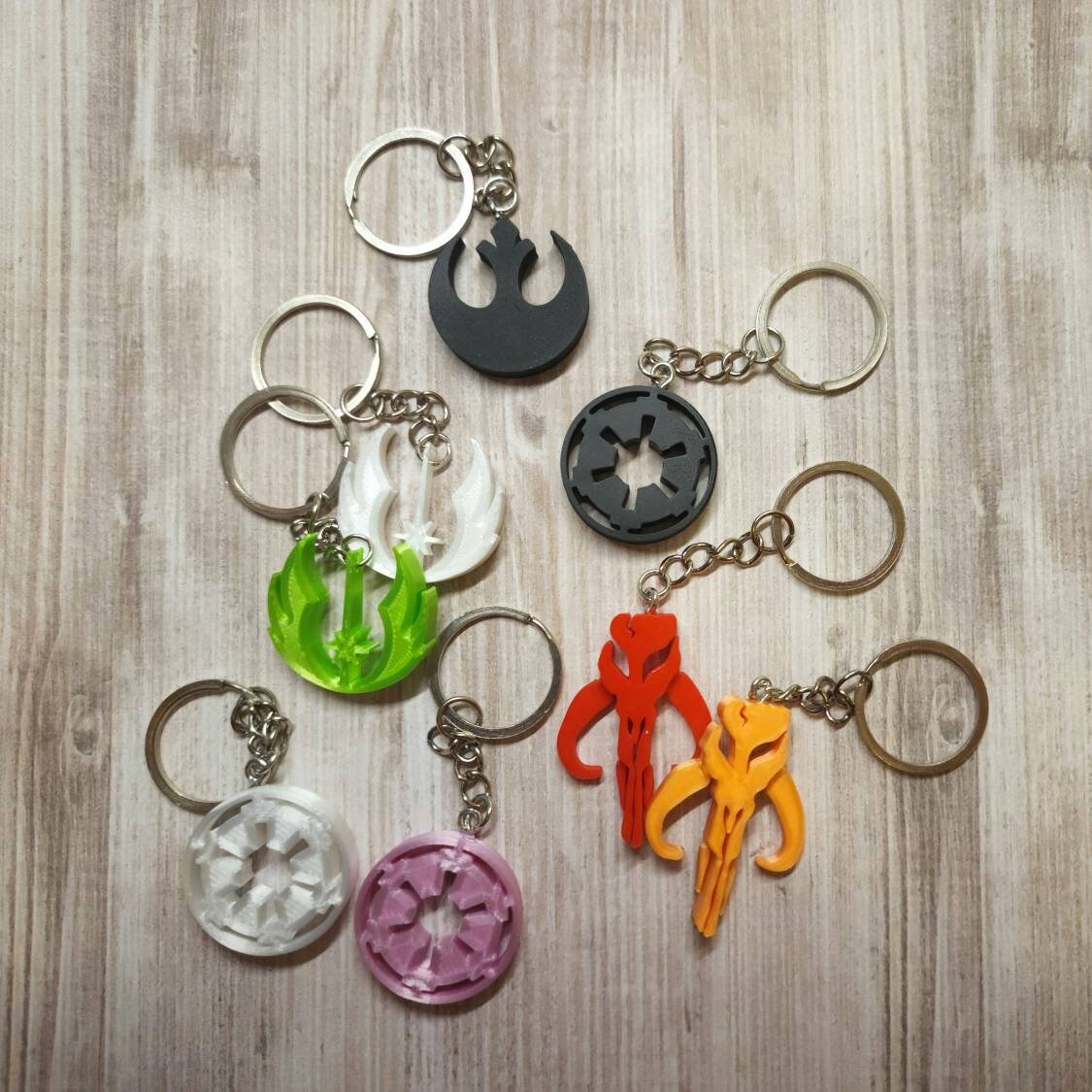 Star Wars Keychains 3d Printed, Backpack Charms, Custom Color Choices ...