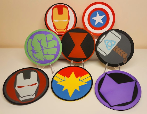 Marvel Avengers Coasters Figure Stands Home Decor - Etsy