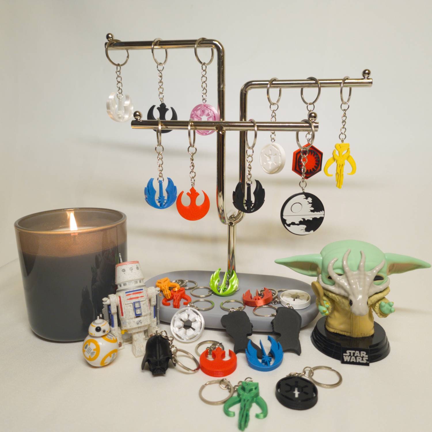 Star Wars Keychains 3d Printed, Backpack Charms, Custom Color Choices ...