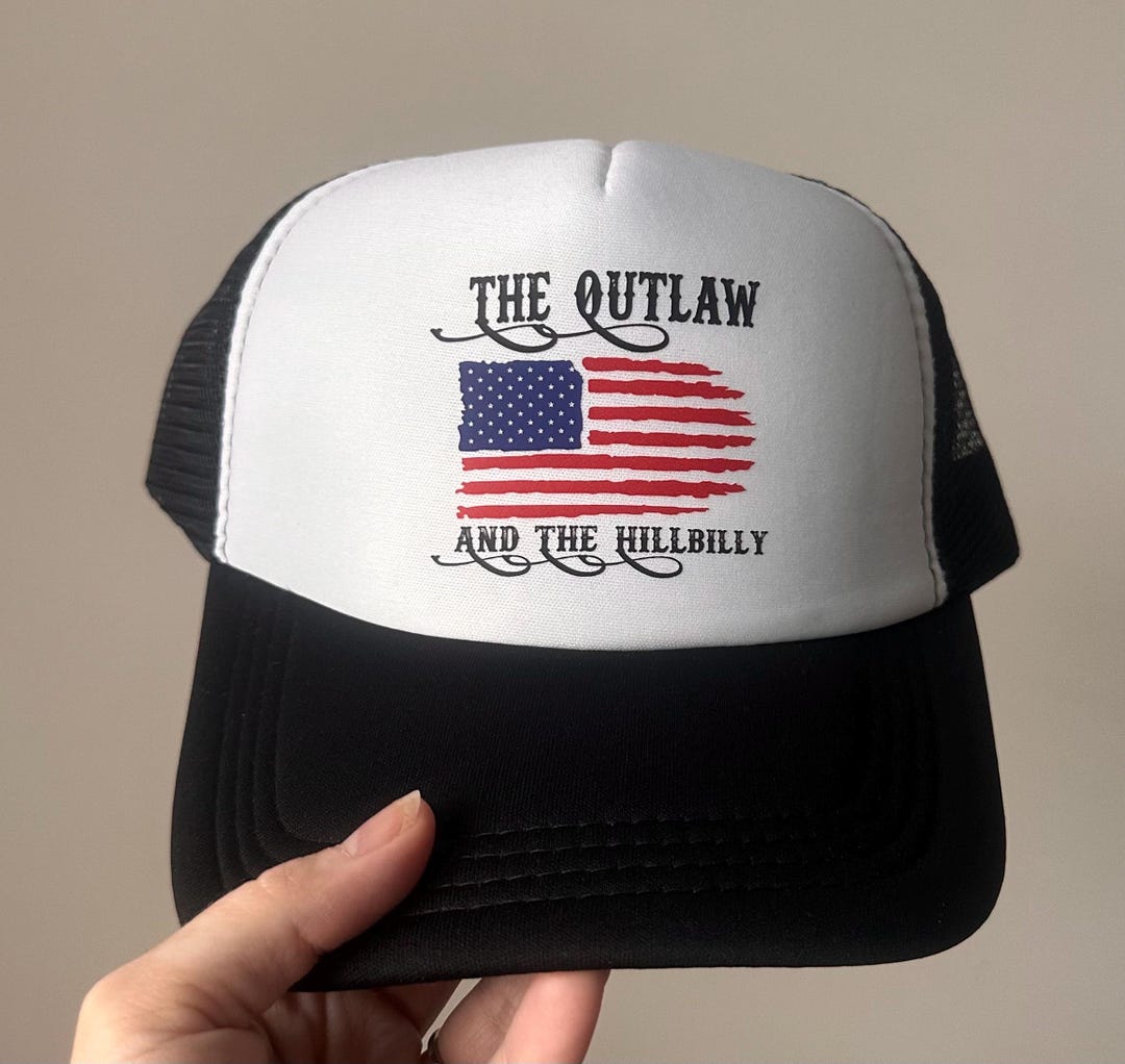 The Outlaw & the Hillbilly Foam Hat, Custom Foam Trucker Hat, Trendy ...