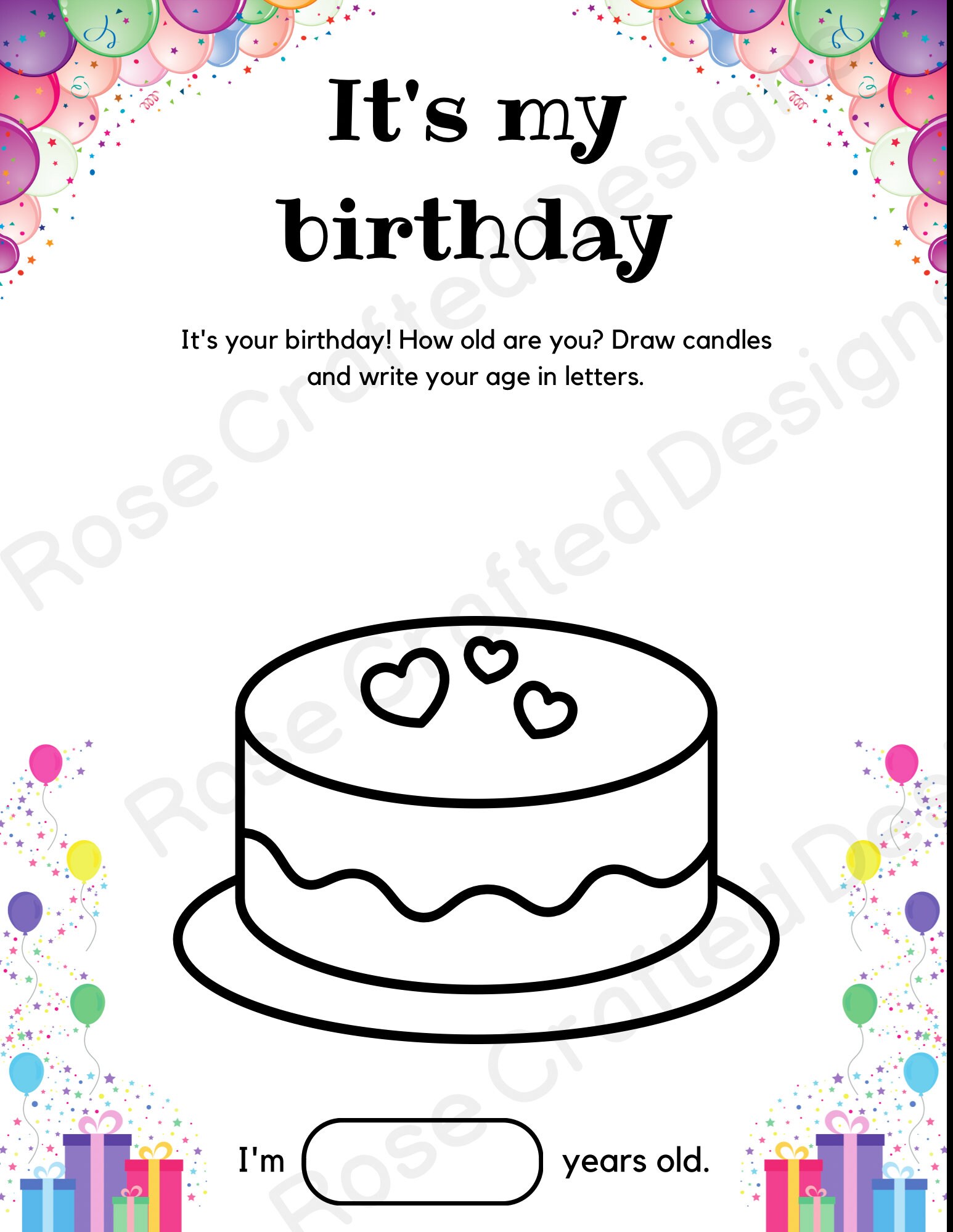 All About Me, Printable Homeschool Pages About Me With Birthday ...