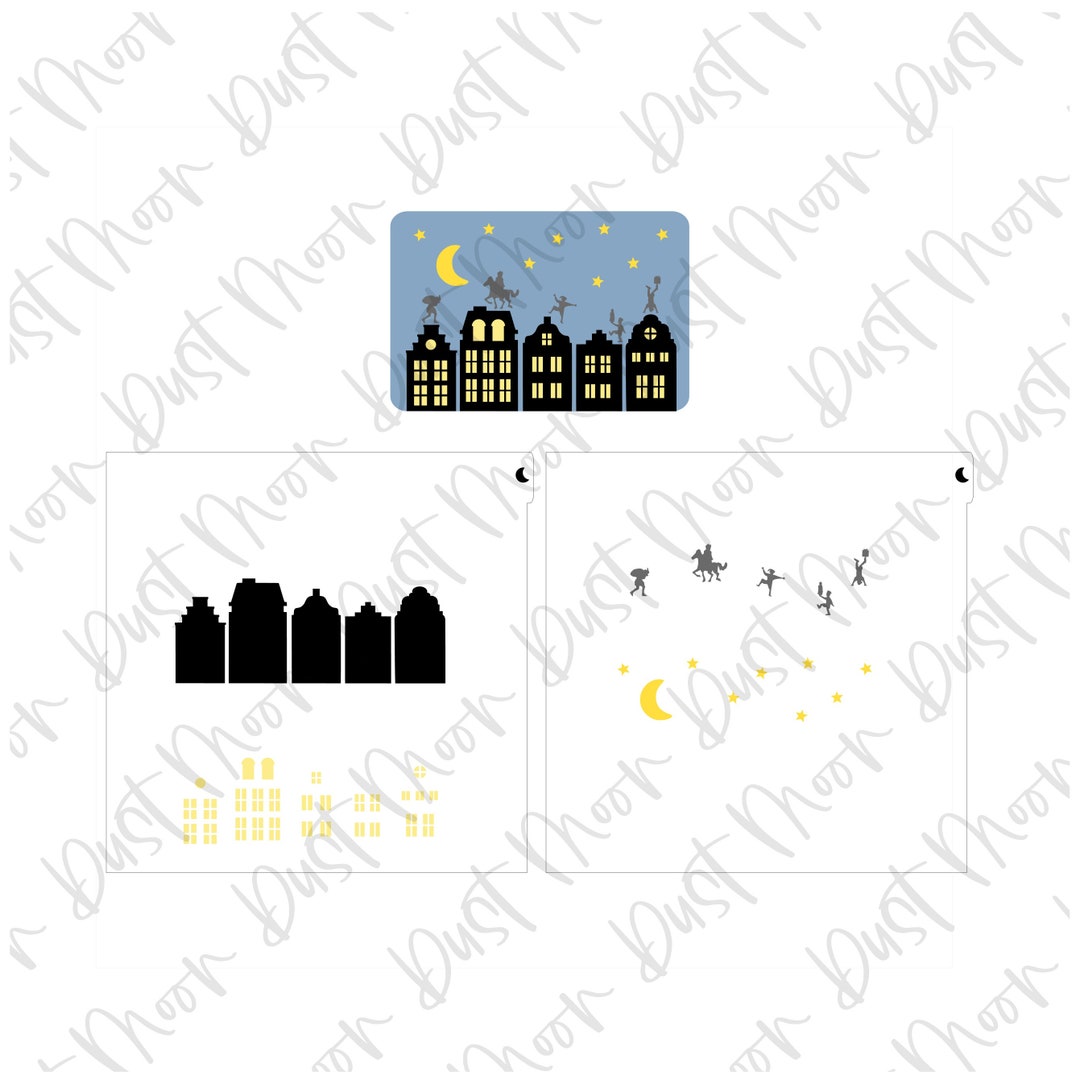 2-part Sinterklaas Op Het Dak Template Mylr Plastic Cookie - Etsy