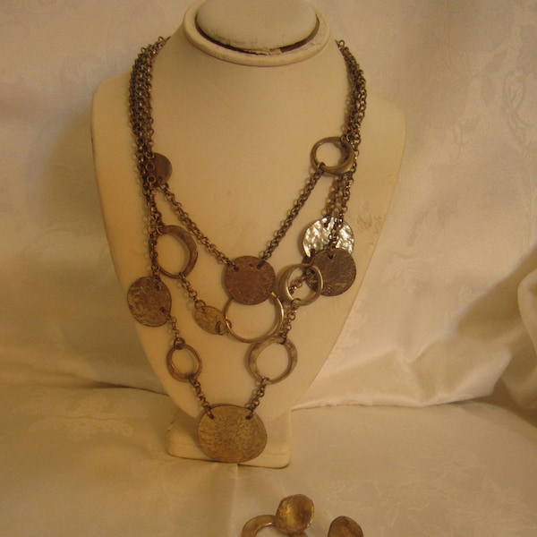 3 Tiered Necklace - Etsy