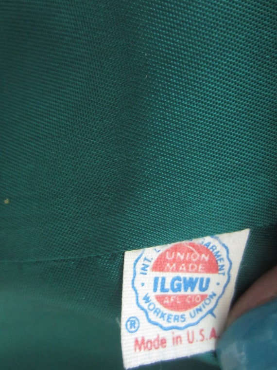 1980's Wool Coat, Gorgeous Teal Color, USA Union Made… - Gem