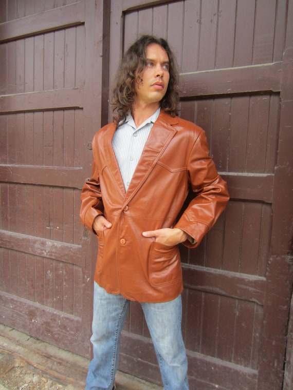 1970's Leather Jacket, 1970's Brown, Mint Condition C… - Gem