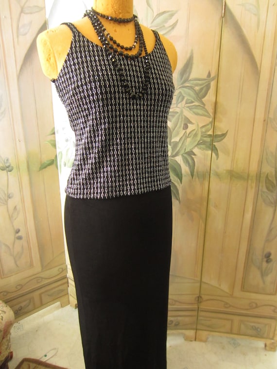 ALEX Formal Y2K Stretch Knit Tank Bodice With Black and - Etsy