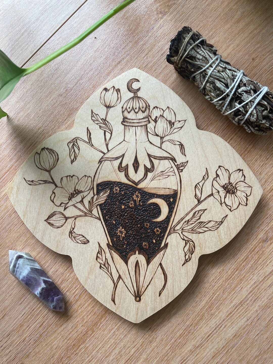 Celestial Potion Bottle Wood Burning - Etsy