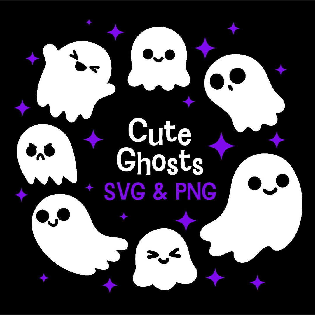 Cute Ghosts Clipart Boo! Personal and Commercial Use - Svg and Png ...