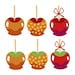 Caramel Apples and Candy Apples Art Set - Clip Art Instant Download ...