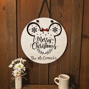 Merry Christmas Sign, Personalized Family Christmas, Disney Inspired ...