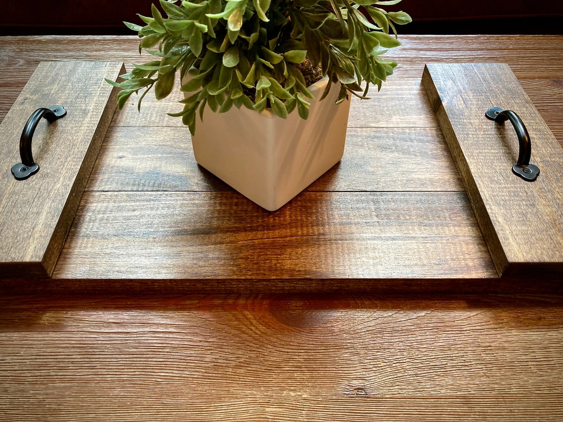 Personalized Serving Tray With Handles, Custom Tray Names, Wood Serving ...