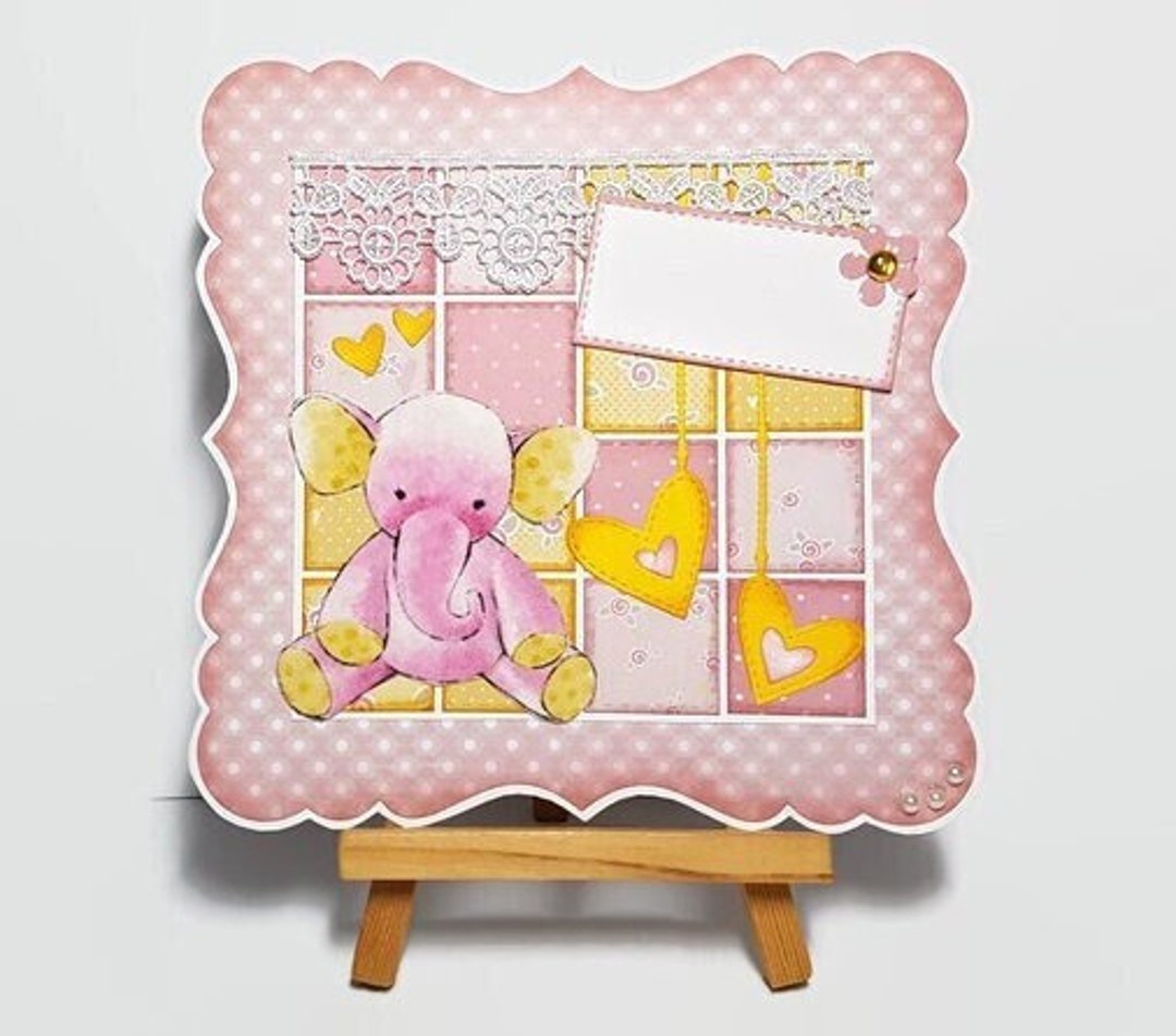 Birth Card for Girl, Girl Birth Congratulations Card, Girl Birth Card ...