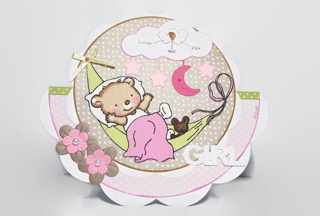 Handmade Daughter Birth Card, Daughter Birth Card, Birth Card for Girls ...