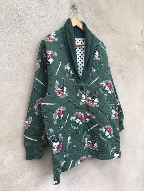 Vintage Mickey Mouse Cardigan Jacket - Etsy