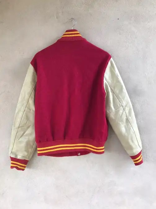 RARE Vintage Nelson Old Varsity Leather Sleeve Made in Usa / Large Size ...