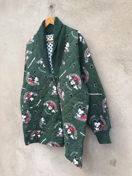 Vintage Mickey Mouse Cardigan Jacket - Etsy