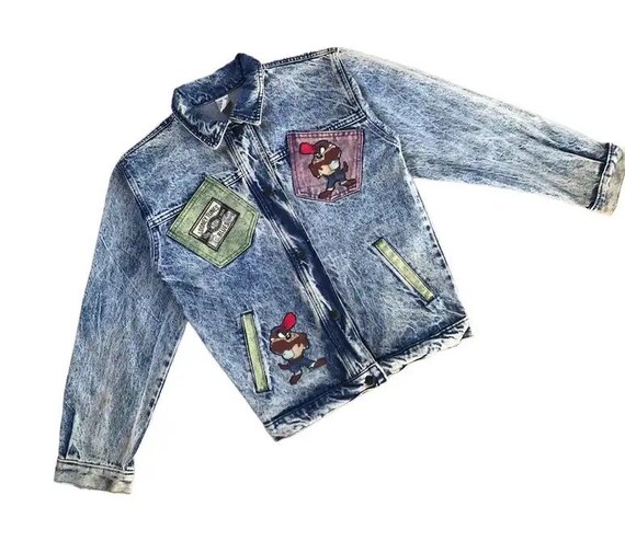 RARE Vintage 90s Looney Tunes Space jam Denim Jacket - Gem