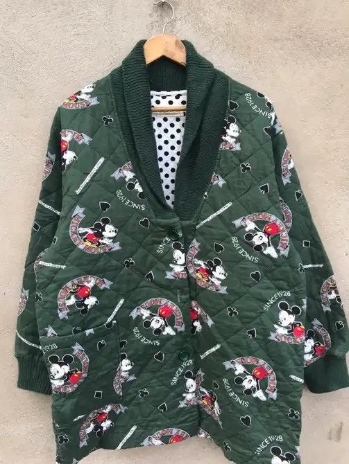 Vintage Mickey Mouse Cardigan Jacket - Etsy